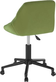 Otočná kancelářská židle světle zelená samet 335486