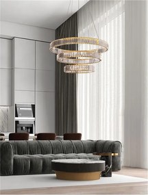 Křišťálový lustr Aurelia 92W 80 zlaté