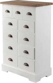 Komoda Brighton 11 zásuvek  white&amp;natural