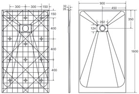 BESCO Obdélníková sprchová vanička VEXO - bílá Barva - Bílá, Nožičky k vaně - Bez nožiček, Rozměr A - 160 cm, Rozměr B - 90 cm VEXOOWD1690W