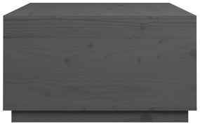 Konferenční stolek šedý 80 x 80 x 45 cm masivní borové dřevo - Default Title