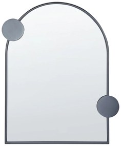 Kovové nástěnné zrcadlo 69 x 80 cm černé AULON Beliani