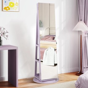 Costway Skříňka na šperky otočná o 360° s tříbarevnými LED světly