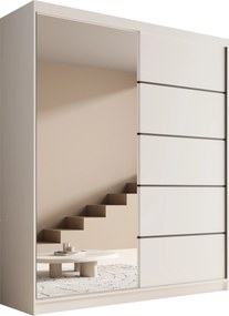 ADRK Furniture Posuvná skříň s zrcadlem Nico 180 ADRK-SW-NIC-180-WW