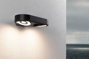 P 94866 LED venkovní nástěnné svítidlo Silma pohybové čidlo dva světelné zdroje IP44 280x176mm 3000K 2x5,5 / 2x0,7W 230V antracit hliník - PAULMANN