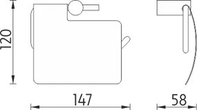 Nimco Držák na toaletní papír BORMO černá - BRC 11055B-90