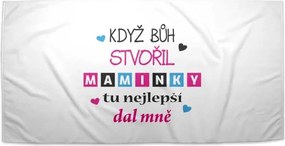 Sablio Ručník Když Bůh stvořil maminky - 70x140 cm