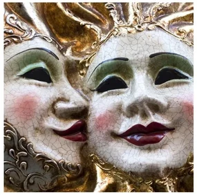 Obraz karnevalové masky - Itálie (145x58 cm), 40 dalších rozměrů | BIANO