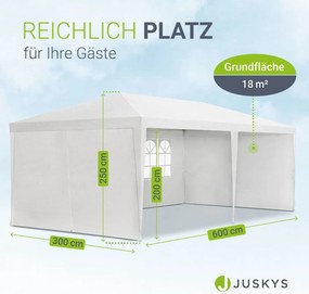 Juskys Zahradní párty stan 3 × 6 m Barva: Modrá