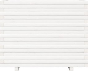 Zahradní truhlík bílý 90 x 60 x 72,5 cm masivní borové dřevo 3282605