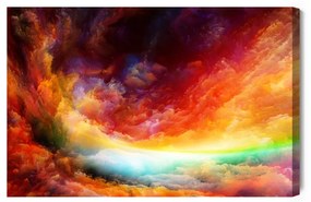 Obraz Abstraktní Barvy Oblohy Nedostatek Nedostatek Přírodní plátno 30x20