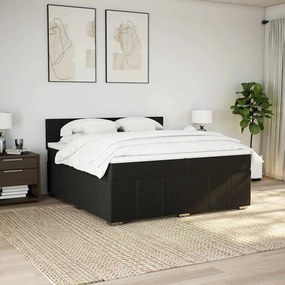 Box spring postel s matrací černá 200x200 cm textil 3289477