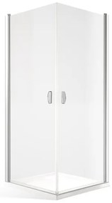 Roltechnik Outlet Bezbariérový sprchový kout DCO1+DCO1 - 2x otevírací dveře Varianta: šířka levé části: 100 cm, šířka pravé části: 100 cm - (DCO1-L100-P100), Barva profilů a typ výplně: profily: brillant, výplň: transparent