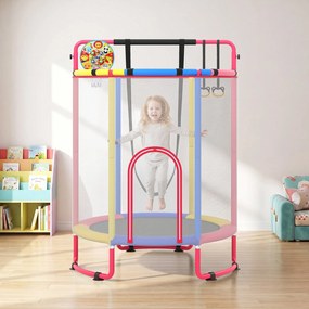 Costway Trampolína pro děti 154 cm 6 v 1 Dětská trampolína s gymnastickou