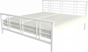 Nábytek ATIKA s.r.o. Kovová postel BARS Barevne provedení: bílá, Rozměr: 100 x 200 cm