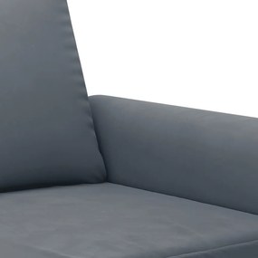3dílná sedací souprava s polštáři tmavě šedá samet 3202191
