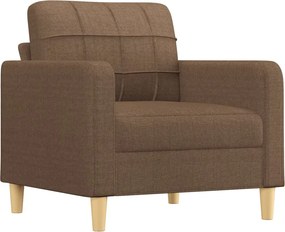 4dílná sedací souprava s polštáři hnědá textil 3201269