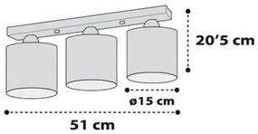 Dalber D-41413S - Dětské stropní svítidlo CLOUDS 3xE27/60W/230V