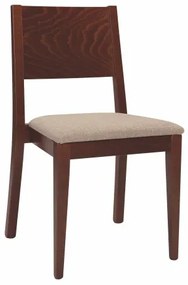 Stima Dřevěná jídelní židle ALEX stohovatelná | Odstín: buk,Sedák: bolton new arancio 1