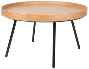 OnaDnes -20% Dubový konferenční stolek ZUIVER OAK TRAY s odnímatelnou deskou 78 cm