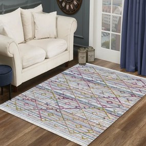 Krémový koberec s barevným vzorem ve skandinávském stylu Šířka: 160 cm | Délka: 230 cm