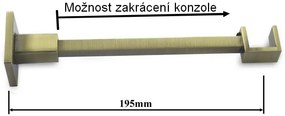 Garnýž kovová 140 cm jednořadá 20x20 klasik starozlatá