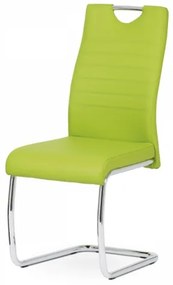 Jídelní židle zelená, chrom, DCL-418 LIM