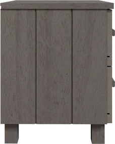 Noční stolky HAMAR 2 ks světle šedé 40x35x44,5 cm masivní dřevo 340411