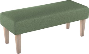 Dlouhá lavička 100x40cm barva zelená látka pletený vzor