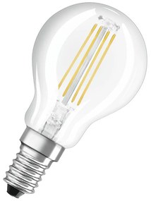 5 ks průhledná LED žárovka E14 4 W BASE teplá bílá