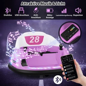 Costway Auto s pojízdným nárazníkem pro batolata 12 V Elektrické 360° Spin