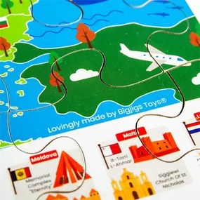 Bigjigs Toys Puzzle Evropské památky / od 2 let