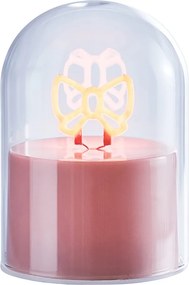 GLOW BALL Neonové světlo mašle 10 cm - růžová