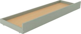 Benlemi Úložný dřevěný šuplík STORAGE pod postel na kolečkách Zvolte barvu: Šalvějová zelená, Zvolte rozměr: 55x170 cm (pod postel o délce 180 cm), Zvolte variantu: Pro postel FENCE