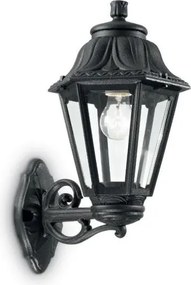 ILUX 101491 Venkovní nástěnné svítidlo Ideal Lux Anna AP1 big nero 101491 černé   - IDEALLUX
