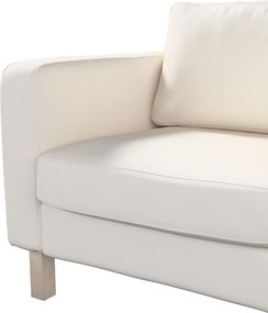 Potah na křeslo IKEA Karlstad, krátký barva béžová látka pletený vzor
