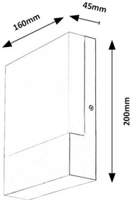 Rabalux 77098 - LED Venkovní nástěnné svítidlo GIMONE LED/10W/230V IP44 bílá