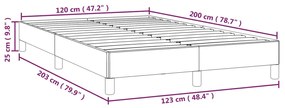 Rám postele šedý 120 x 200 cm umělá kůže,  346896