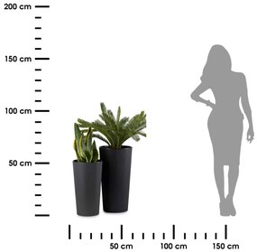 Sada 2 květináčů URBANICA ECO černá