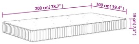 Taštičková pružinová matrace medium 100 x 200 cm - Default Title