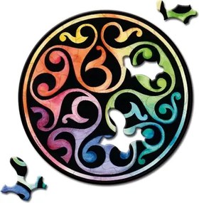 CURIOSI Kulaté puzzle Picoli: Pupen / 33 dílků / průměr 9 cm