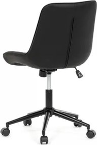 Kancelářská židle černá dekor broušené kůže černý kovový kříž KA-V3120 BK3