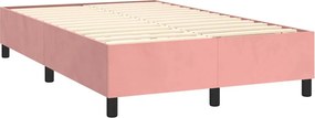 Rám postele s boxspringem růžový 120 x 200 cm samet 3121113