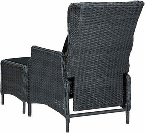 7dílný zahradní jídelní set tmavě šedý 3067844