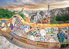 EUROGRAPHICS Puzzle Barcelona - park Güell / 1000 dílků / 68 x 48 cm