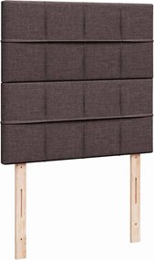 Box spring postel s matrací tmavě hnědá 90x200 cm textil 3291942