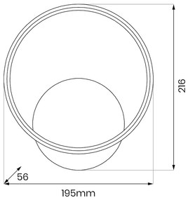 Nástěnné LED svítidlo Hoop, 1x LED 7w, 4000k, b