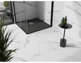 Mexen Stone+, čtvercová vanička z minerálního kompozitu 100 x 100 cm, antracitová, 44711010