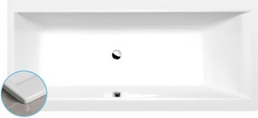 Polysan - Vana Cleo Slim, 180x80x48 cm, bílá 95611S