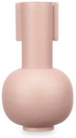 Kovová váza v pastelové barvě, s uchy, 14 x 28 cm